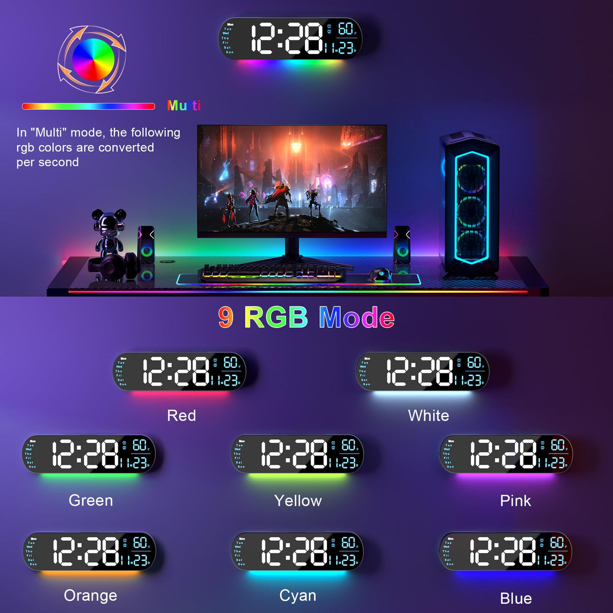 Multi Functional LED Display Clock – ailsion