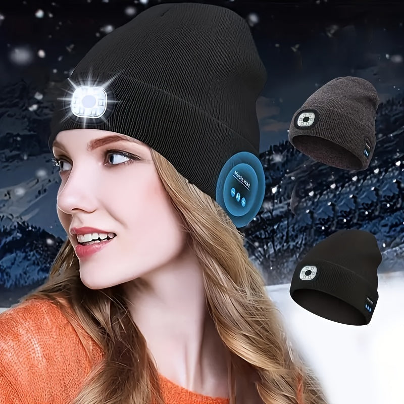 LED Bluetooth Beanie with Detachable Speakers – ailsion