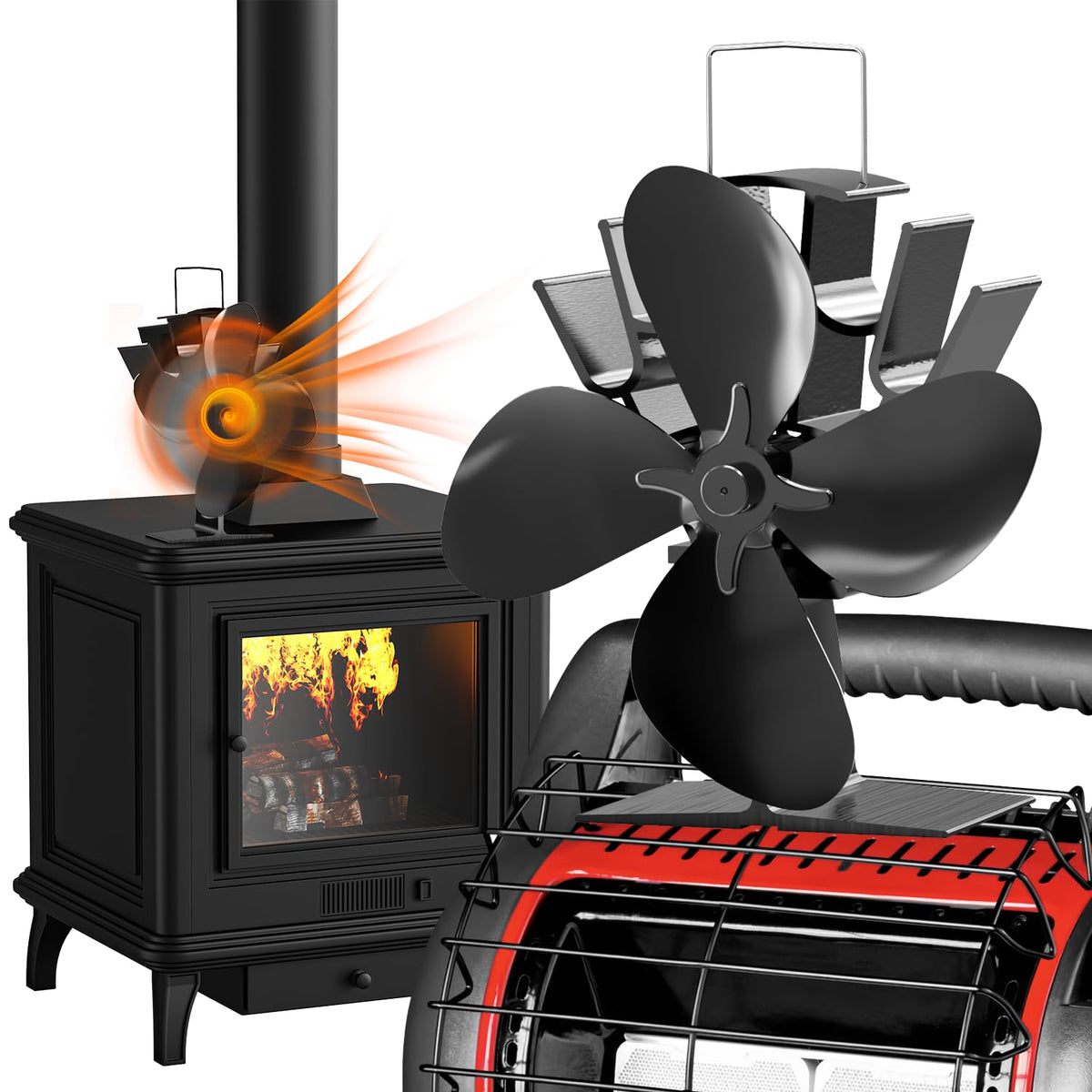 SAKER Heat Powered Wood Stove Fan – ailsion