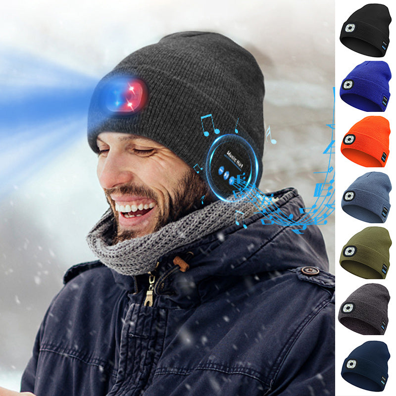LED Bluetooth Beanie with Detachable Speakers – ailsion