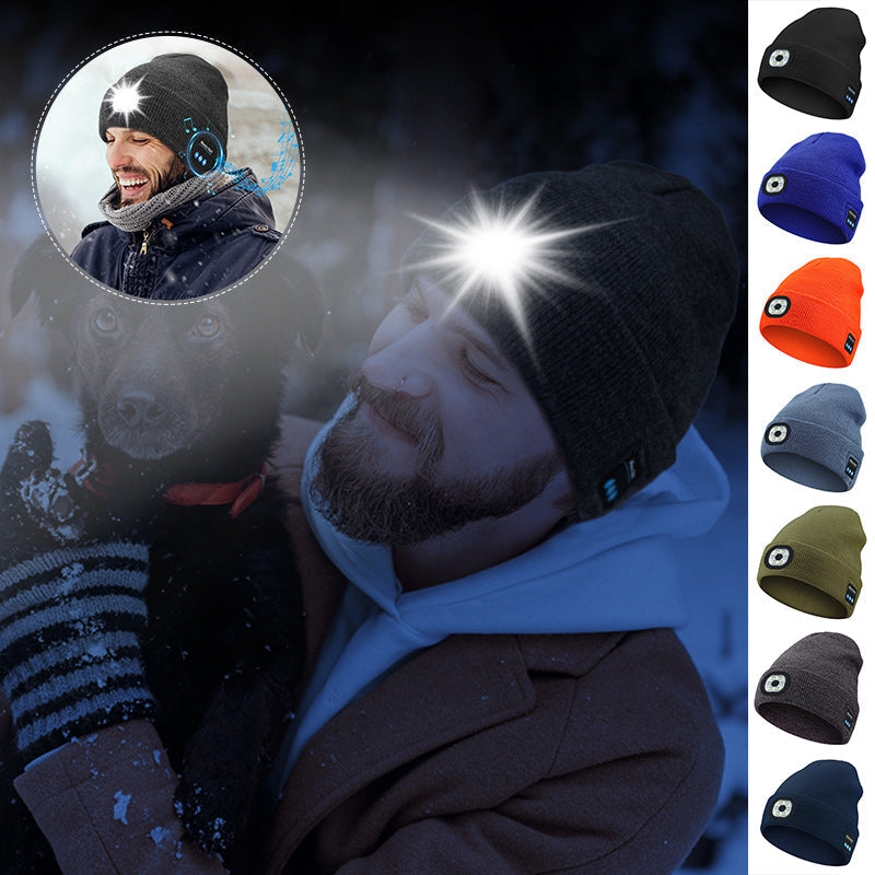 LED Bluetooth Beanie with Detachable Speakers – ailsion
