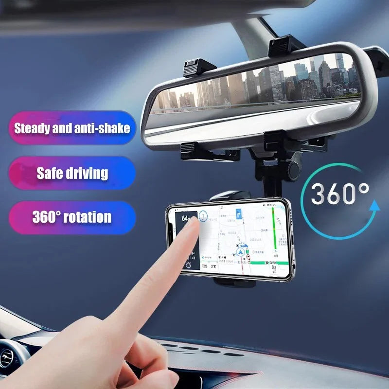 Multifunctional 360° Car Rearview Mirror Phone Holder – ailsion