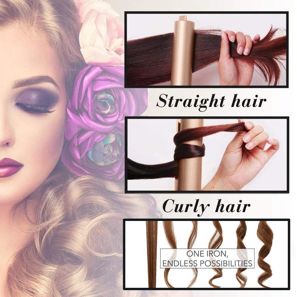 2-in-1 Hair Straightener Spiral Wave Curler – ailsion