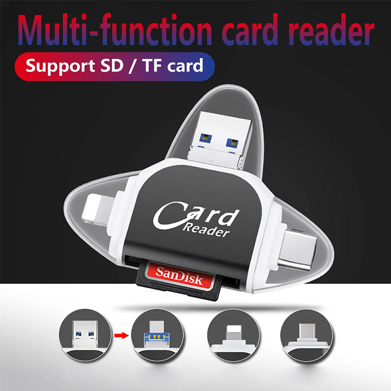 Multi-Port 4 in1 Universal SD TF Card Reader – ailsion