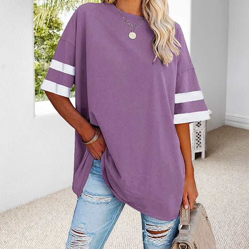 Half-Sleeve Color-Clash T-Shirt – ailsion