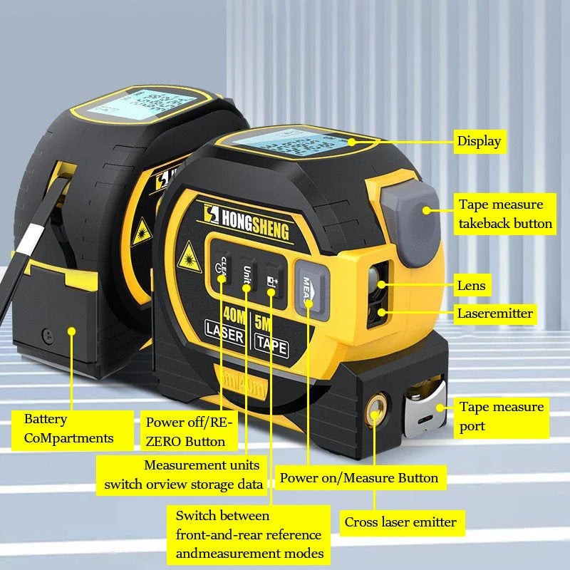 3-In-1 Infrared Laser Tape Measuring – ailsion