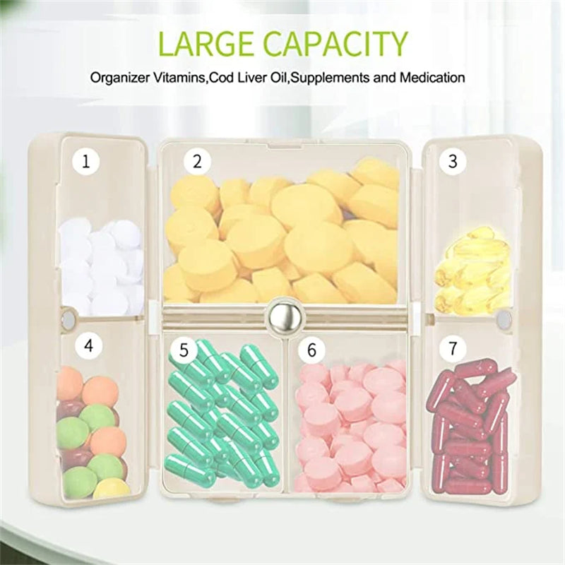 Foldable Carry-on 7 Compartment Pill Box – ailsion