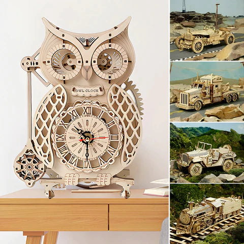 Super Wooden Mechanical Model Puzzle Set – ailsion
